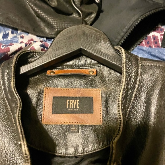 Frye | Jackets & Coats | Frye Brand Leather Jacket Mens Large Never ...